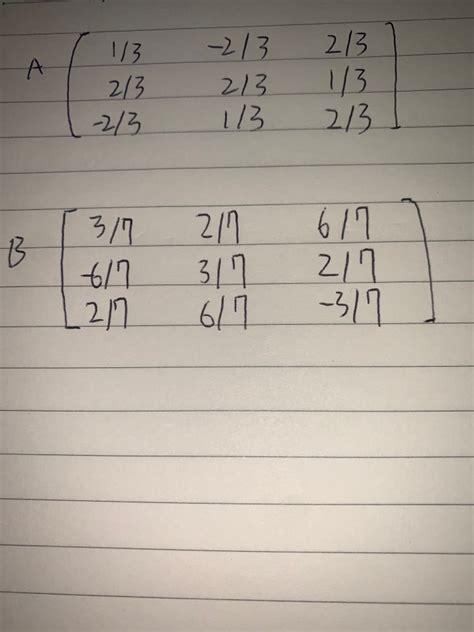 Solved Orthogonal Matrix Determine Whether The Following Chegg