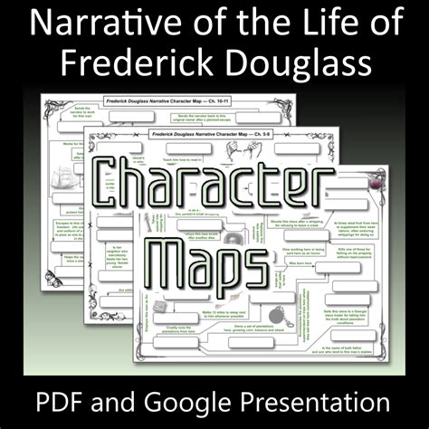3 Narrative Of Frederick Douglass Character Maps Worksheet Quiz Test