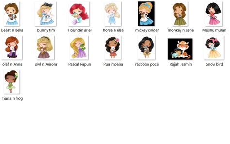 029 Kit Digital Princesas Cuteanimais Pague 1 Leve 3
