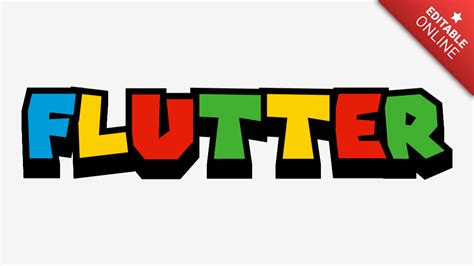 Flutter Super Mario Text Effect Generator