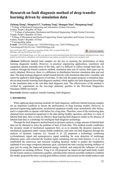 Pdf Research On Fault Diagnosis Method Of Deep Transfer Learning