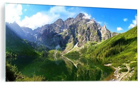FOTO OBRAZ SZKLANY DO SALONU Tatry Góry Morskie Oko FotoHome