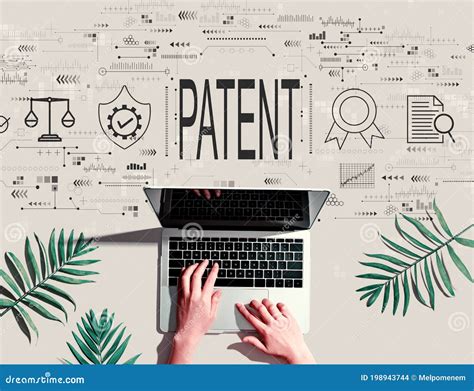Patent Concept With Person Using A Laptop Stock Photo Image Of Laptop Patented 198943744