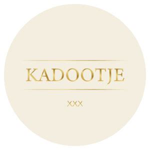 Stickers Rond Kadootje Wit Goud Feestbazaar Nl