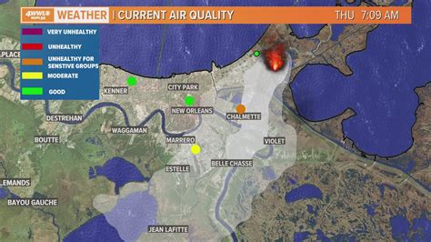 Thursday Morning Weather Fire Ongoing Near Bayou Sauvage In New