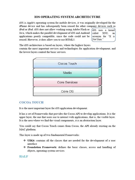 Operating System Architecture Pdf Ios Operating System