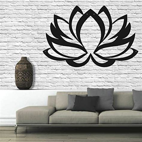 Dekadron Metal Wall Art Lotus Flower 3d Wall Silhouette Metal Wall