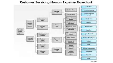 Customer Servicing Human Expense Flowchart Powerpoint Templates Slides And Graphics