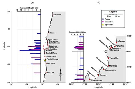 Results Of The Post Tsunami Survey A Tsunami Runup And Inundation Download Scientific Diagram