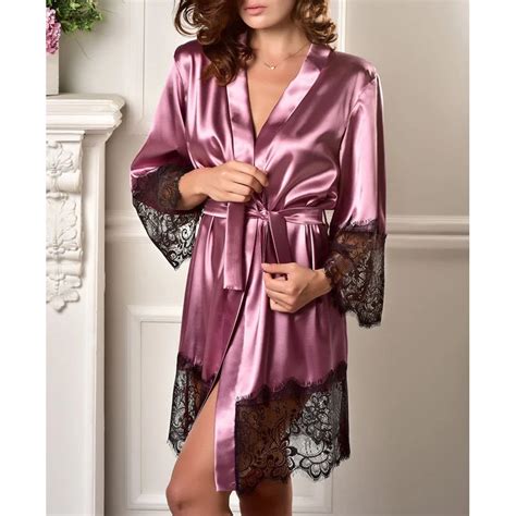 Gowns For Women Peignoir Femme Sexy Lingerie Lace Bathrobe Sleepwear