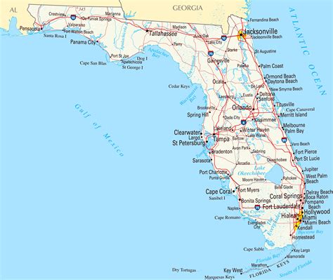 Map Of Florida Cities Printable Printable Free Templates