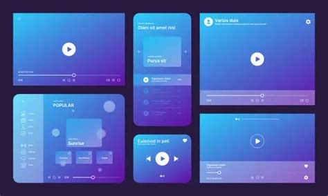 Free Audio Player Ui Kit Illustrations Download Free Stock Images