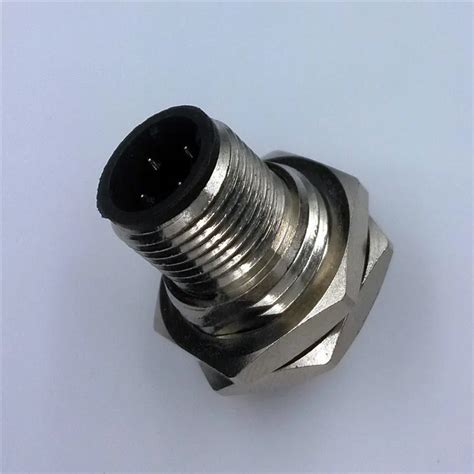 M12 Electronic Ethernet Connector Cable Socket Connector 8 Pin M12
