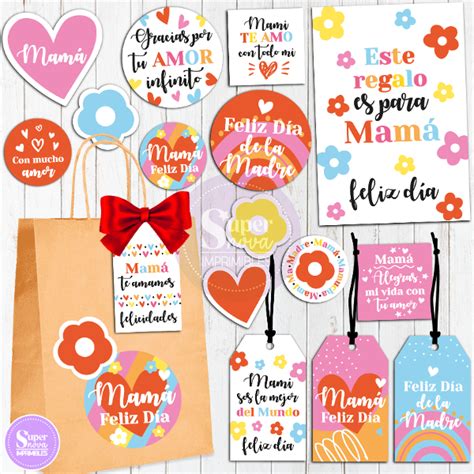 Kit Imprimible DÍa De La Madre Colores Supernova Imprimibles