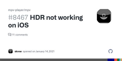 Hdr Not Working On Ios · Issue 8467 · Mpv Playermpv · Github
