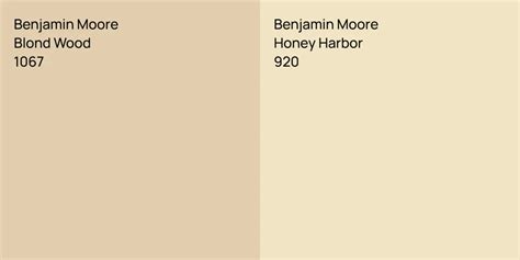 Benjamin Moore Blond Wood Vs Benjamin Moore Honey Harbor Comparison