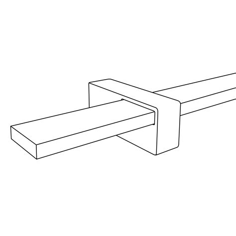 Handlauf RAL Farbe Nach Wunsch Eckig 40x10 Mm Mit Haltern Typ 13