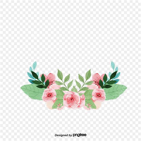 수채화 꽃 일러스트 수채화 클립 아트 핑크 꽃 빨간 Png 일러스트 및 Psd 이미지 무료 다운로드 Pngtree