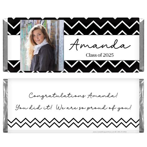 Zig Zag Graduation Candy Bar Wrapper Candy Wrapper Store
