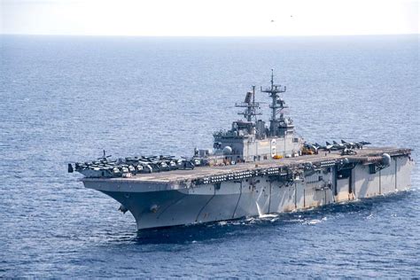 The Amphibious Assault Ship USS Bonhomme Richard LHD 6 Conducts