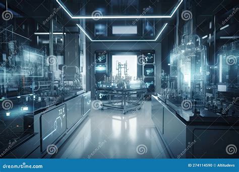 Extraction And Processing Methods Being Used In Futuristic Science Lab