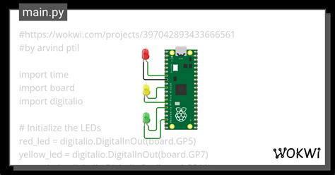 Trafic Light Control Circuit Python Wokwi ESP32 STM32 Arduino Simulator