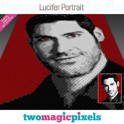 Lucifer Portrait C2c Graph Sc Graph Cross Stitch Graph By Two Magic