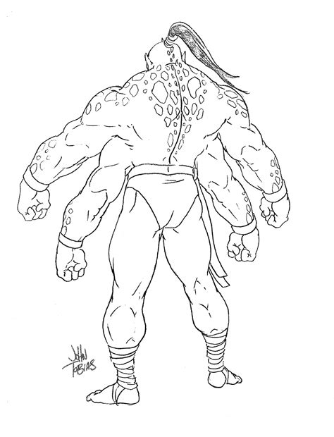 Goro Mortal Kombat Free Coloring Pages