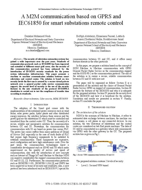4 A M2m Communication Based On Gprs And Iec61850 For Smart Substations