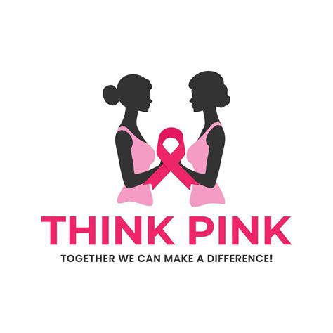 Think Pink Breast Cancer Logo Design 50911747 Vector Art At Vecteezy
