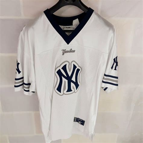 Vintage 90s New York Yankees Football Jersey Lee Sports Mlb Mens Xxl