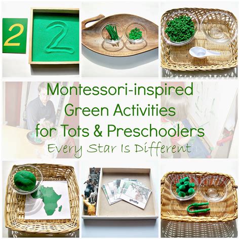 Montessori Inspired Green Activities For Tots Preschoolers W Free