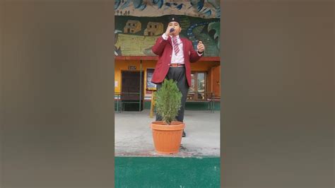 Yes I Speak Pratik Pathak From Grade 6 Is Speaking During Assembly