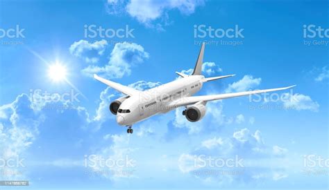 비행기에 고립 된 하늘 3d 렌더링 0명에 대한 스톡 사진 및 기타 이미지 0명 3차원 형태 교통수단 Istock