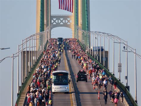 Plan Your Trip 67th Mackinac Bridge Walk Is 1 Month Away