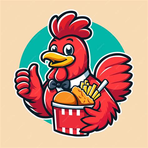Premium Vector Vector Chicken Mascot Design For Fried Chicken Restaurant