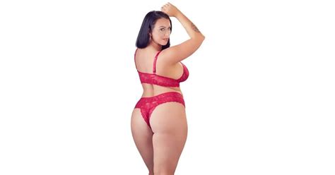 Cottelli Plus Size Soft Lace Bra Set Red