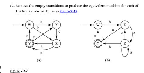 Solved 12 Remove The Empty Transitions To Produce The