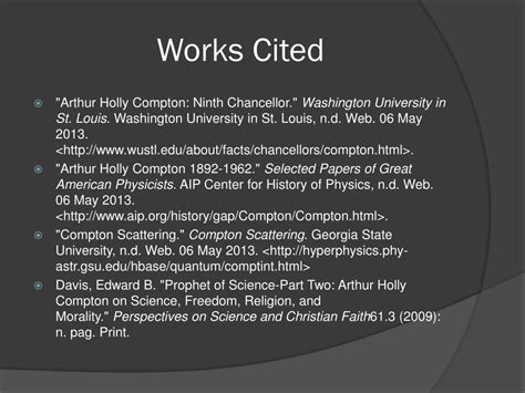Ppt Arthur Holly Compton 1892 1962 Powerpoint Presentation Free
