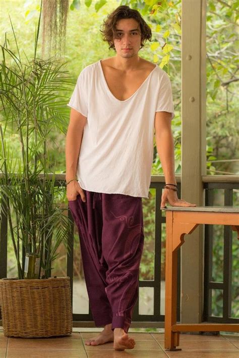 Deep Purple Evolution Pants Mens Fashion Classy Boho Men Style Menswear