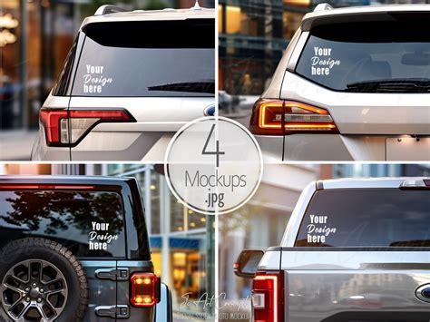 Car Decal Mockup For Your Decals Presentation Car Window Mockup