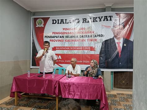 Gelar Dialog Rakyat Di Balikpapan H Baba Diapresiasi Oleh Warga