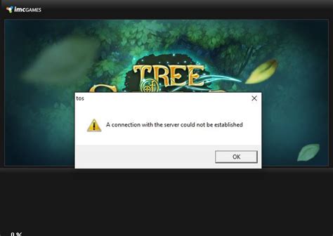 A Connection With The Server Could Not Be Established And Failed To