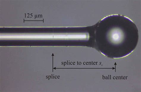 A Microscope Image Of A Fiber Ball Lens 270 µm Diameter With A