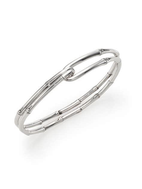 John Hardy Bamboo Sterling Silver Hook Bangle Bracelet In Silver Lyst
