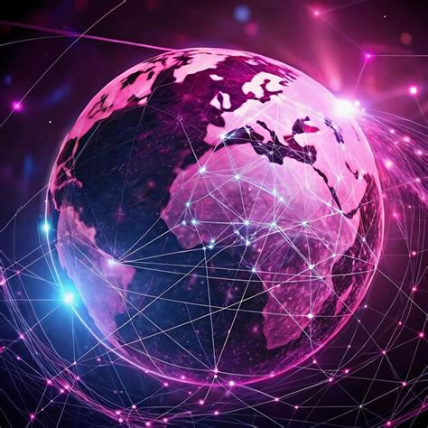 Futuristic Neural Network Hightech Abstract Background With Interconnected Dots And Lines