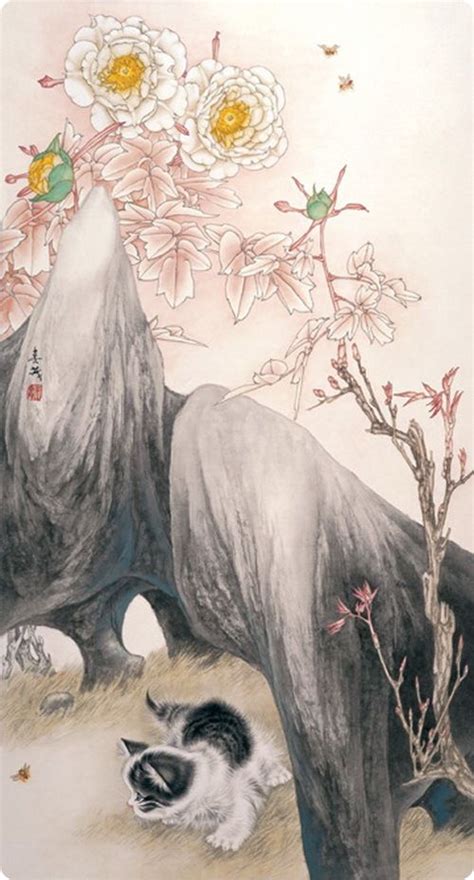 Кошки в живописи и скульптуре Рисунки кошек Кошки в искусстве Japanese art Asian art Art