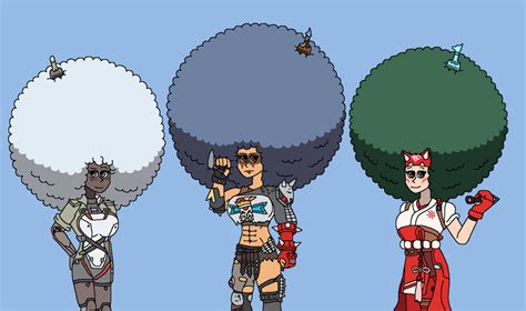Sojourn Junker Queen And Kiriko Afros By Atomicboo131 On Deviantart