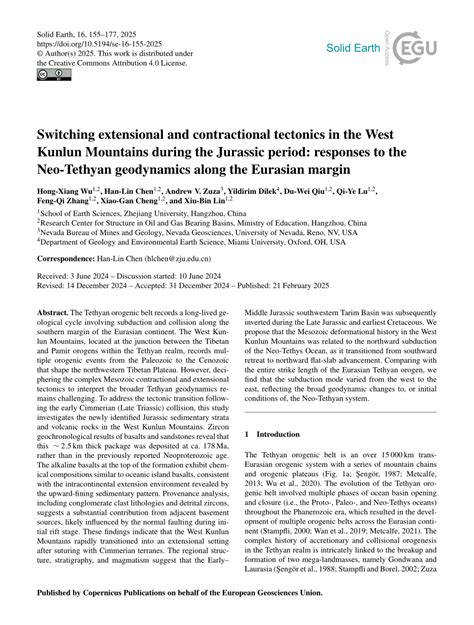 Pdf Switching Extensional And Contractional Tectonics In The West