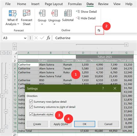 Cara Membuat Outline Di Excel Excelandor